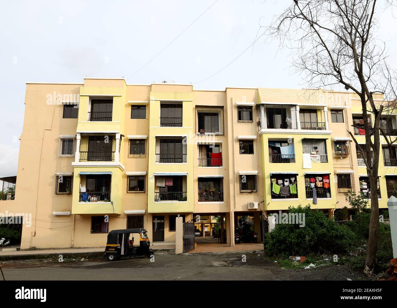 A ground level view of a completed apartment Stock Photo - Alamy
