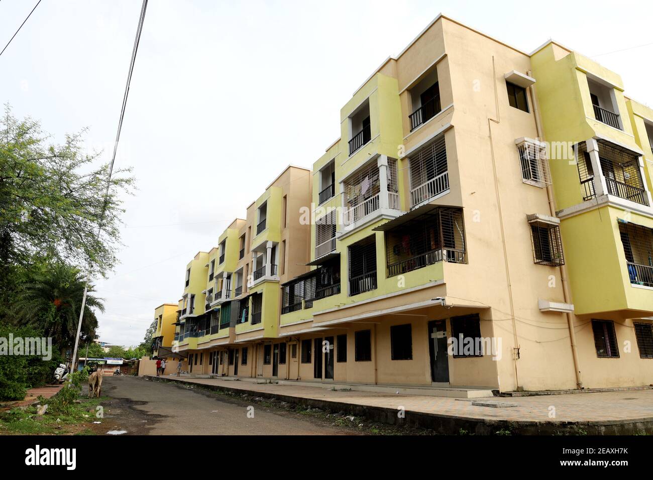 A ground level view of a completed apartment Stock Photo - Alamy