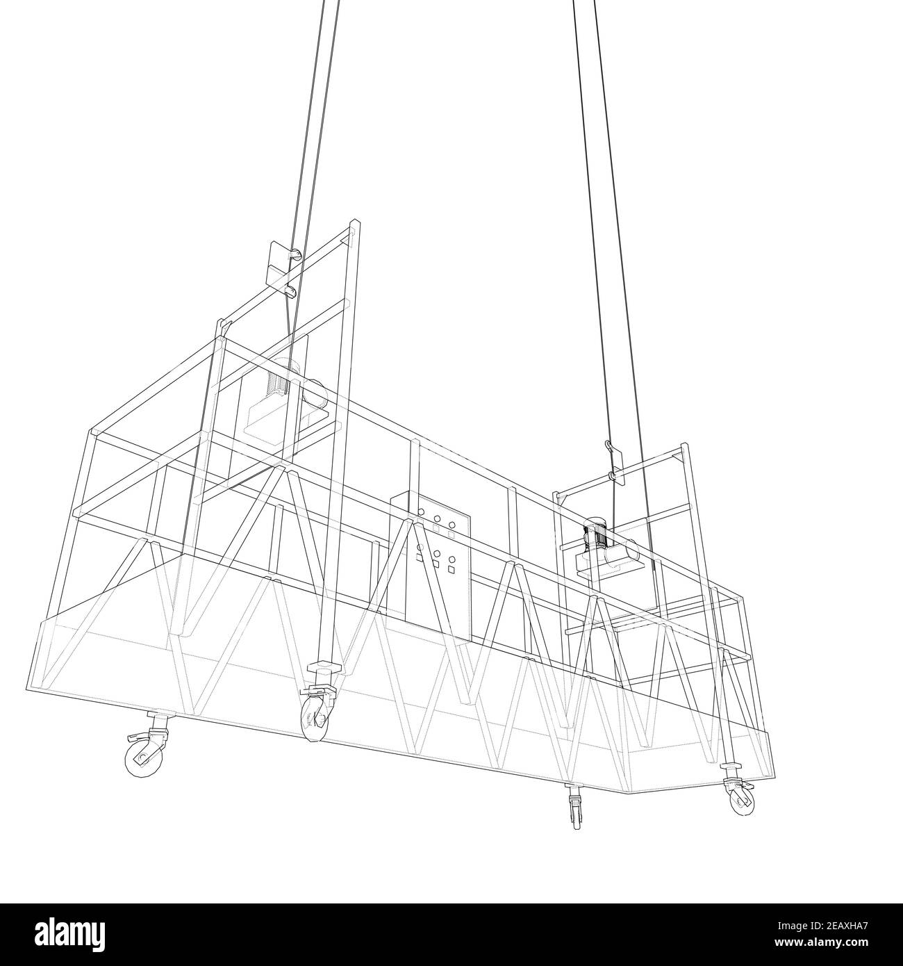 Empty construction elevator. Vector Stock Vector Image & Art - Alamy