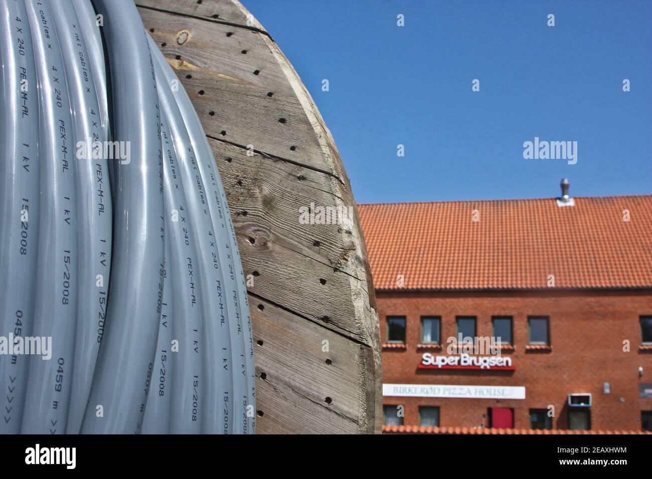 Workplace in a village in Denmark Stock Photo - Alamy