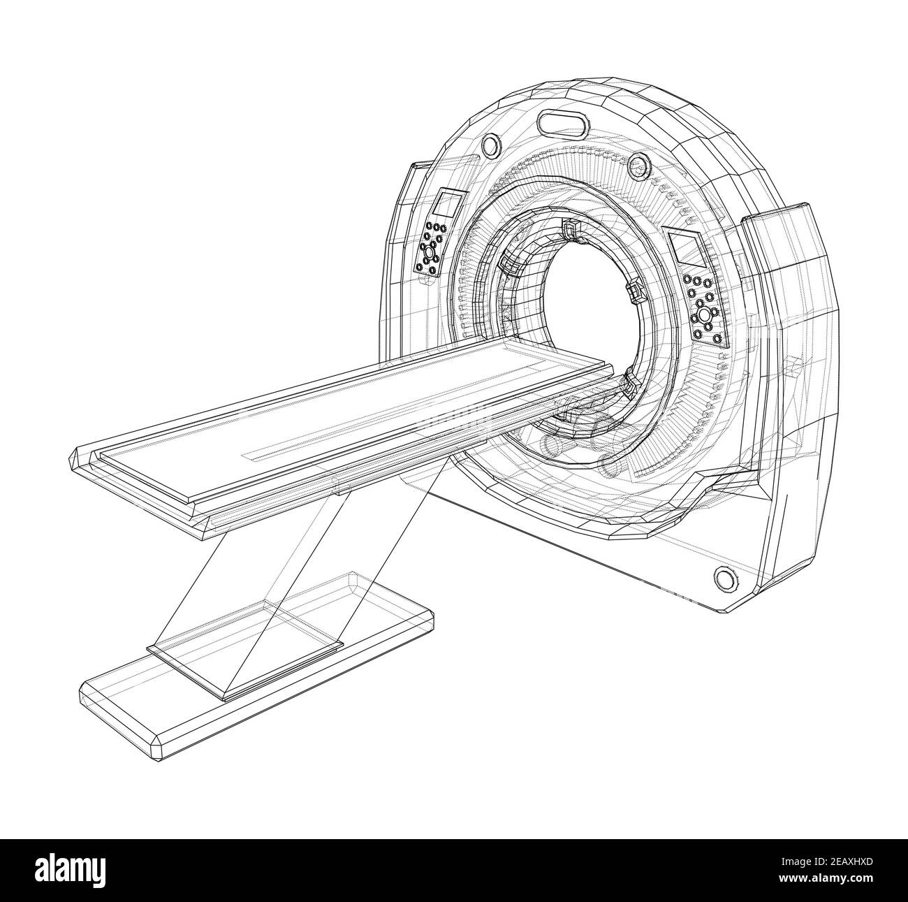 3d illustration of a MRI machine Stock Vector Image & Art - Alamy