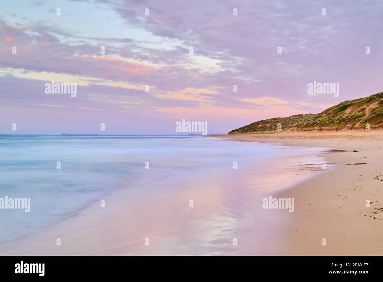 A Beach In Pastel Stock Photo - Alamy