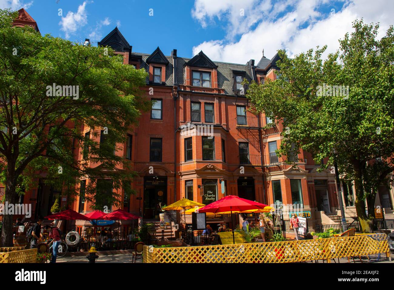 Historic commercial buildings on 257 and 259 Newbury Street in Back Bay ...