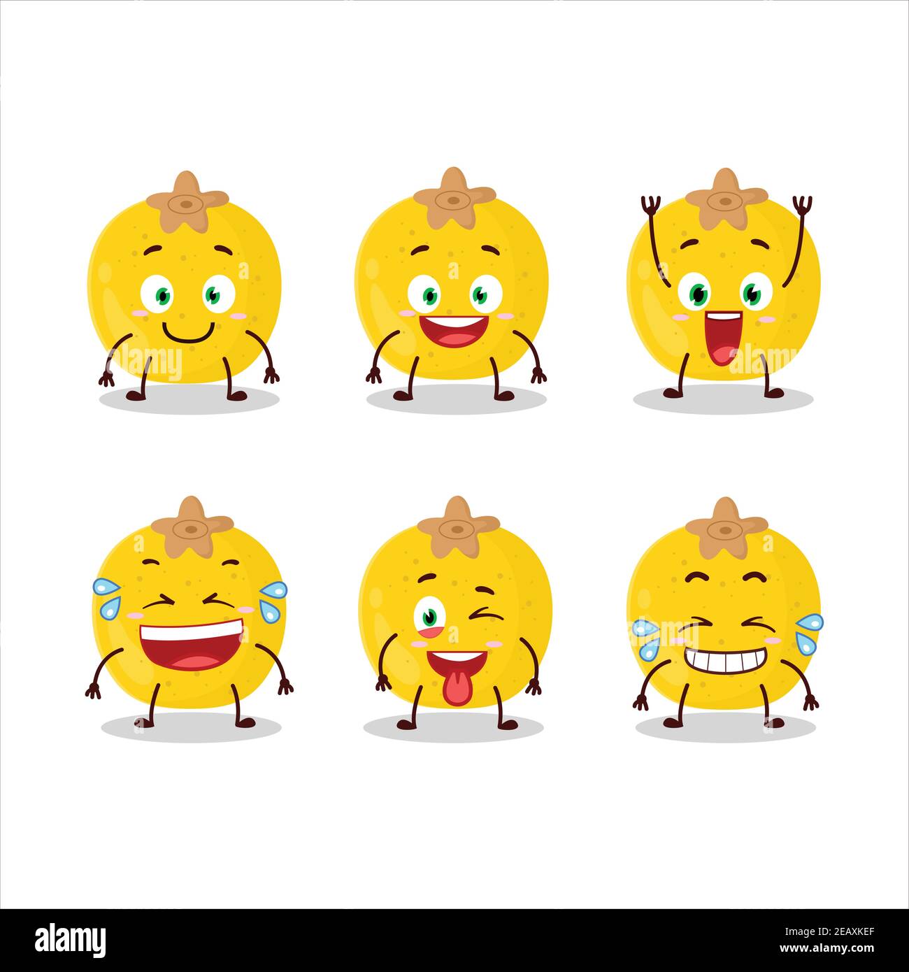 Cartoon character of nance fruit with smile expression. Vector ...