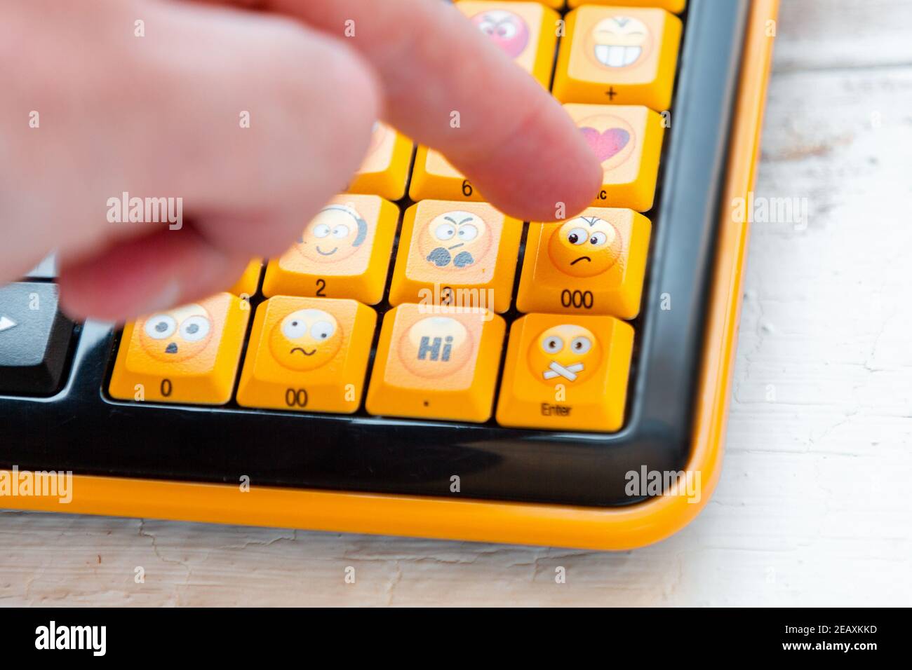 Angry Face Emoji On Keyboard