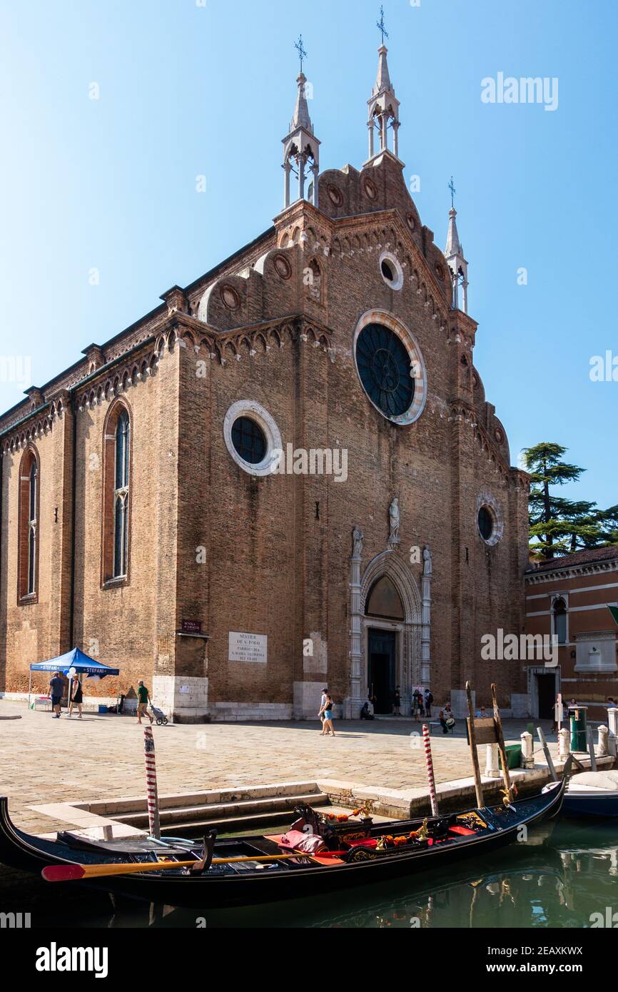 Exterior of Basilica dei Frari, one of the most important church in ...