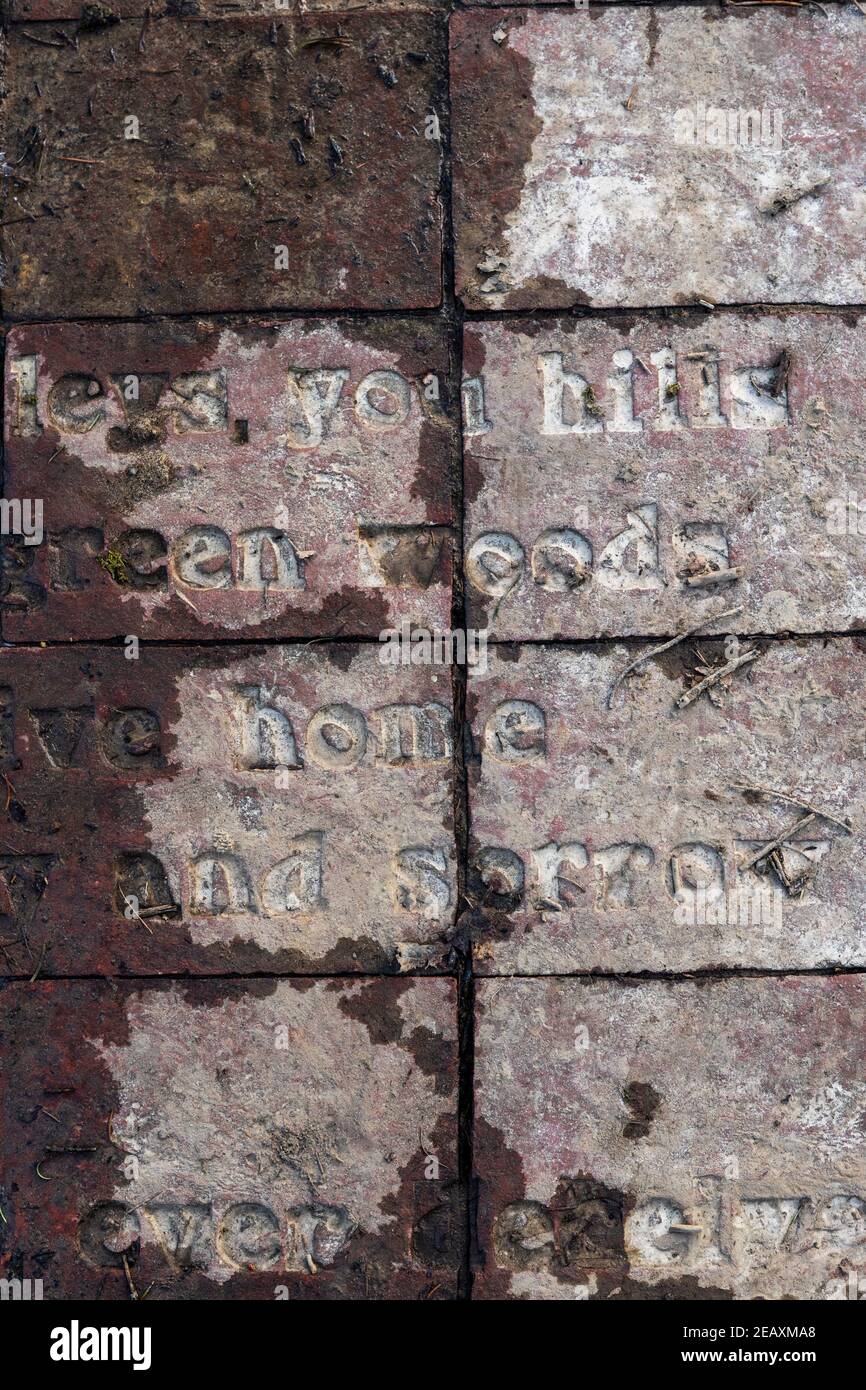 "Farewell to the Forest" imprinted brick pavement and a "lost" artwork ...