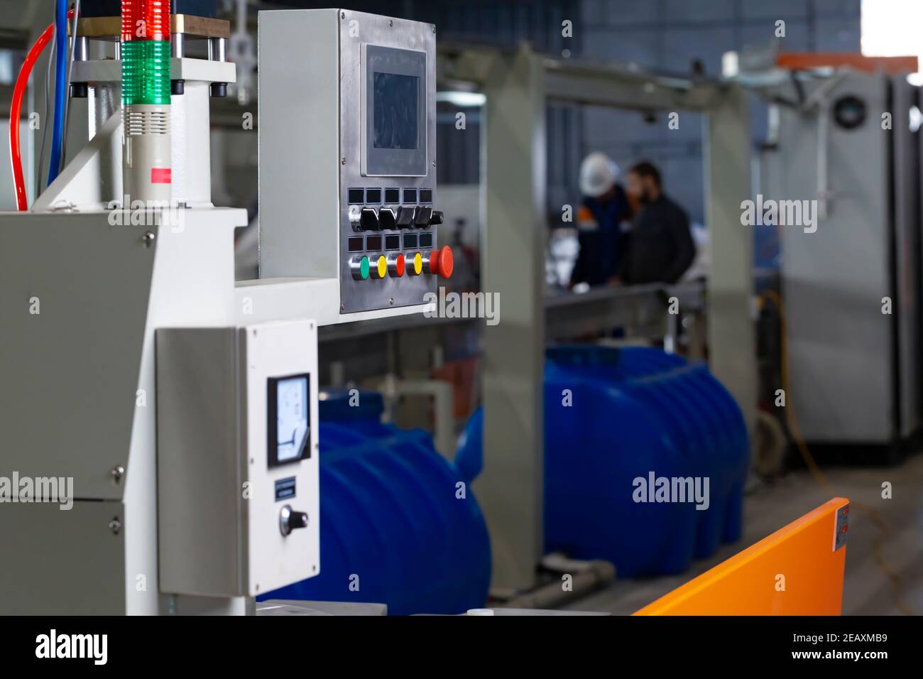 Control panel system in a cable factory Stock Photo - Alamy