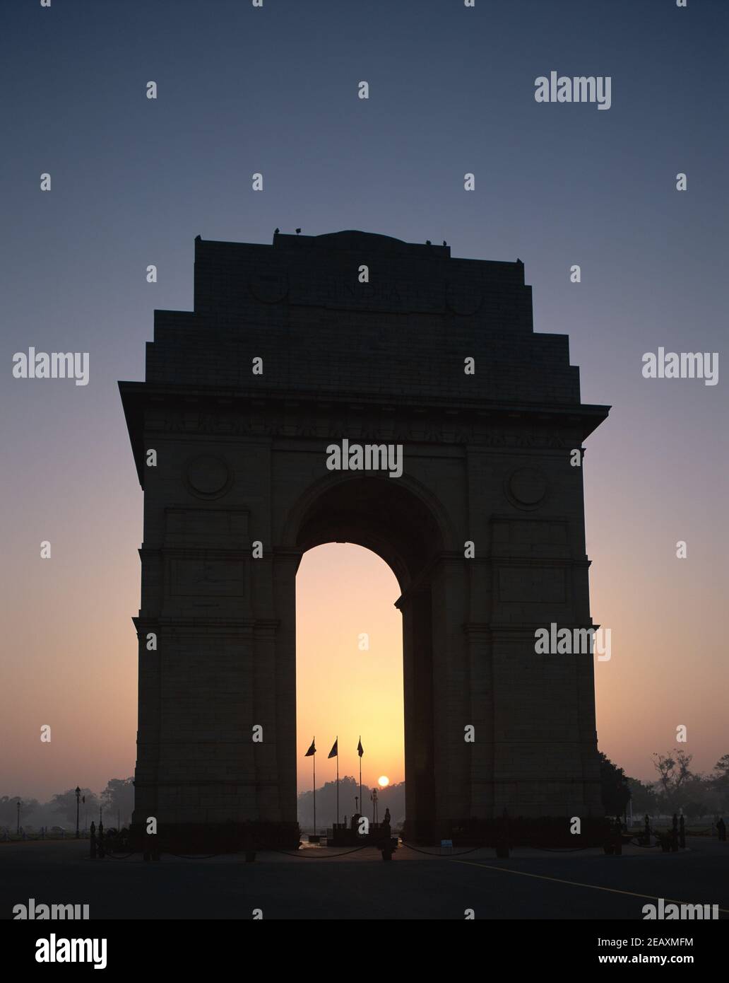 Asia,India, Uttar Pradesh, Delhi Silhouette of,the India Gate war ...