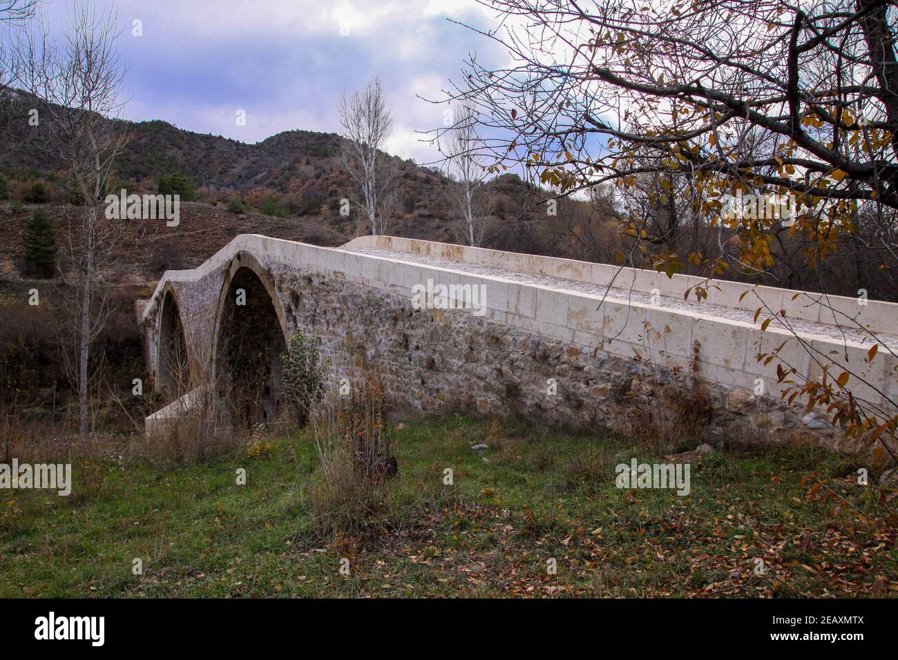 old stone bridges made of processed stone in Erzurum Turkey Stock Photo ...