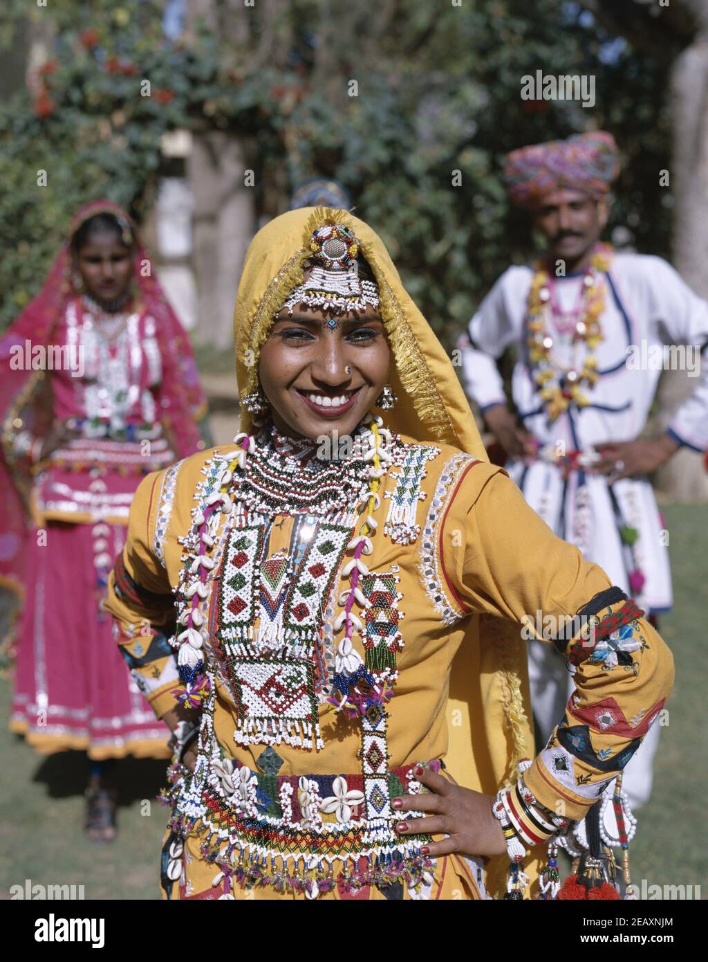 India, Rajasthan, Jaipur, Woman Dressed in Traditional Costume Stock ...