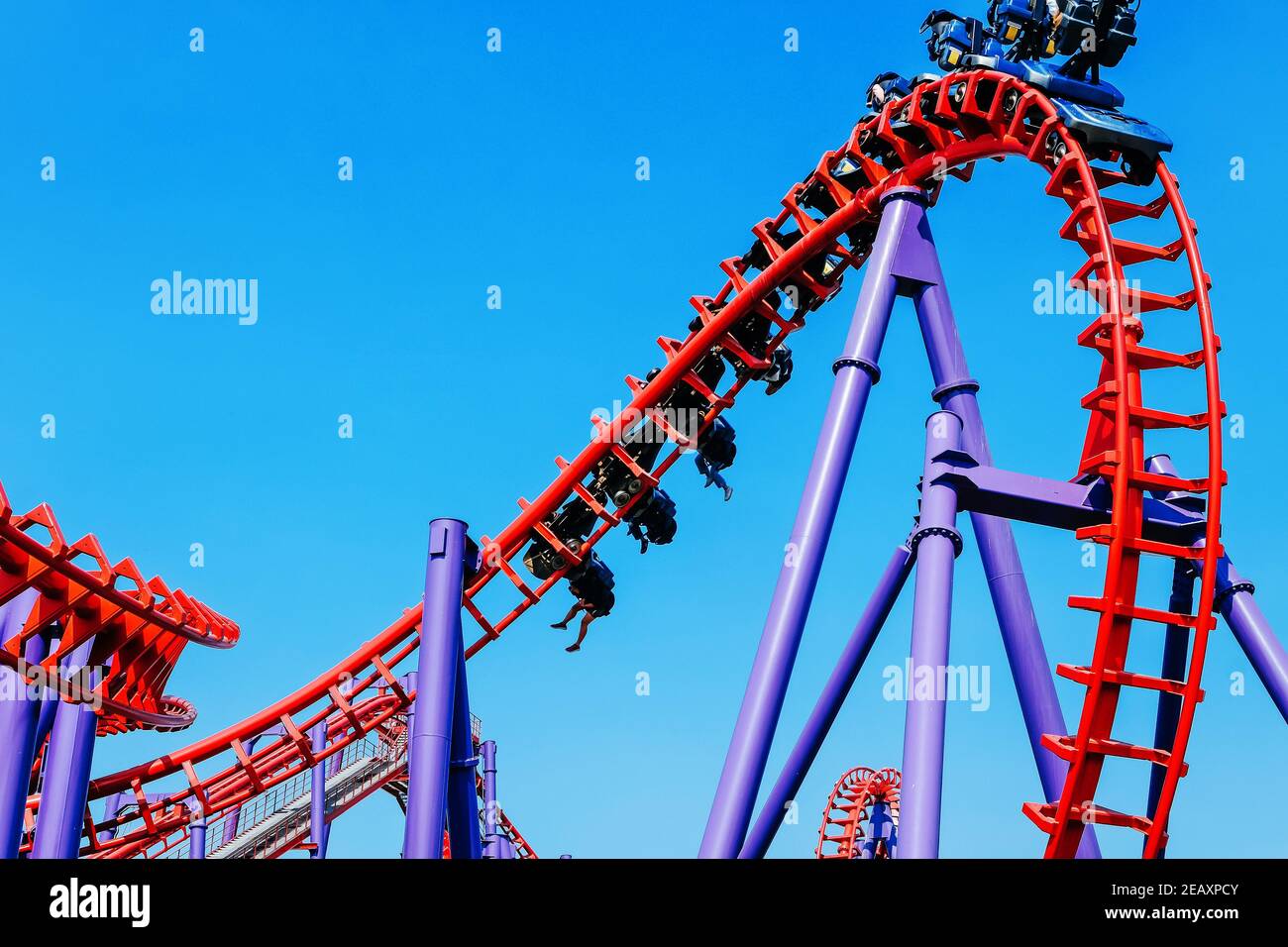 Rail roller coaster close up hi-res stock photography and images - Alamy