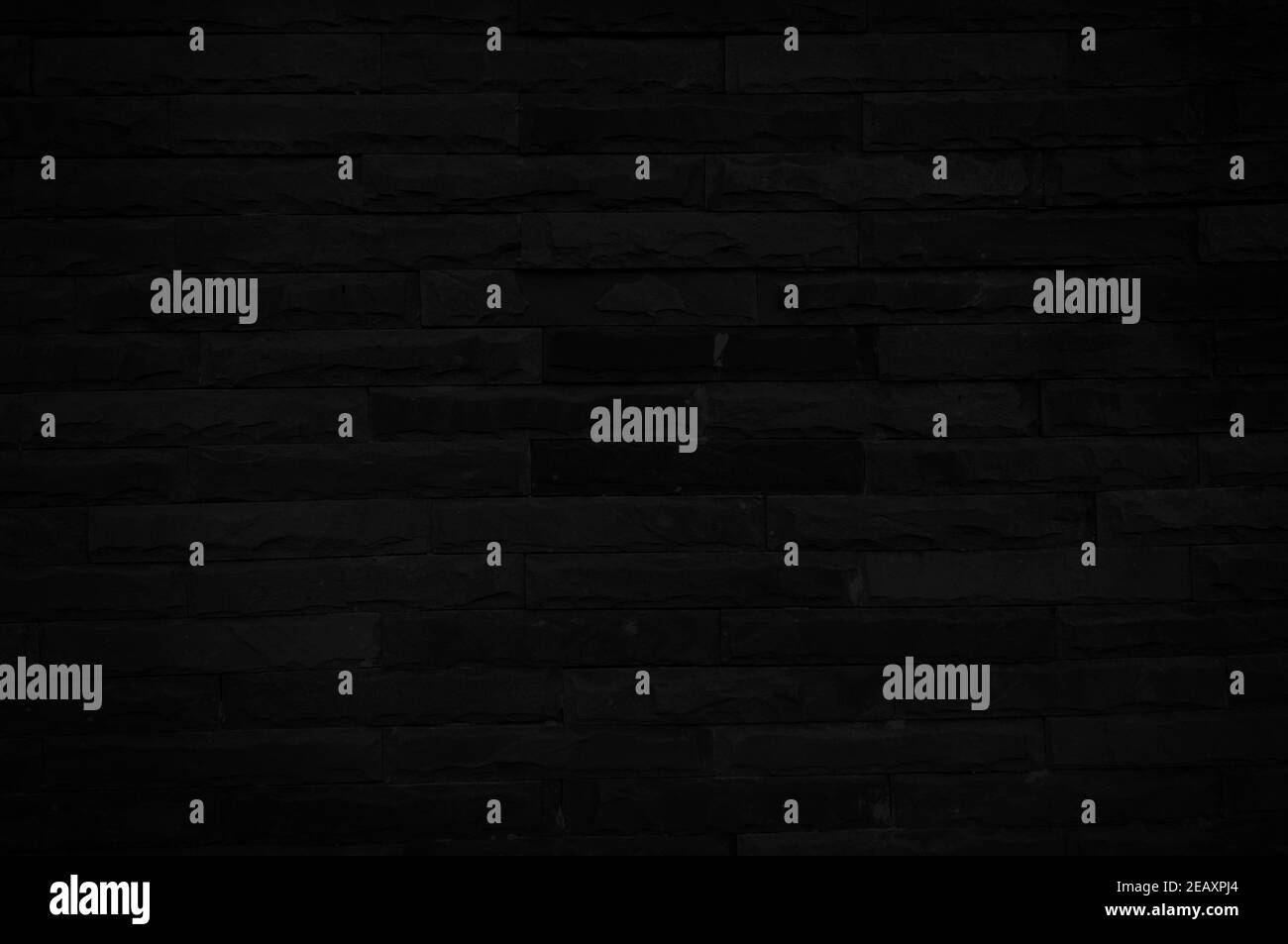 Old black brick wall texture for background with copy space for design ...