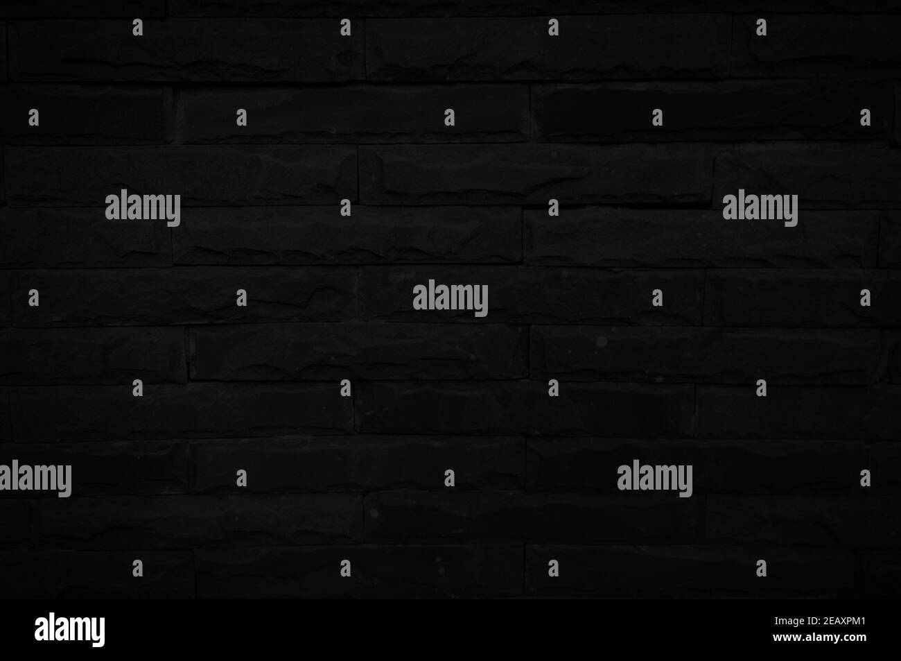 Old black brick wall texture for background with copy space for design ...