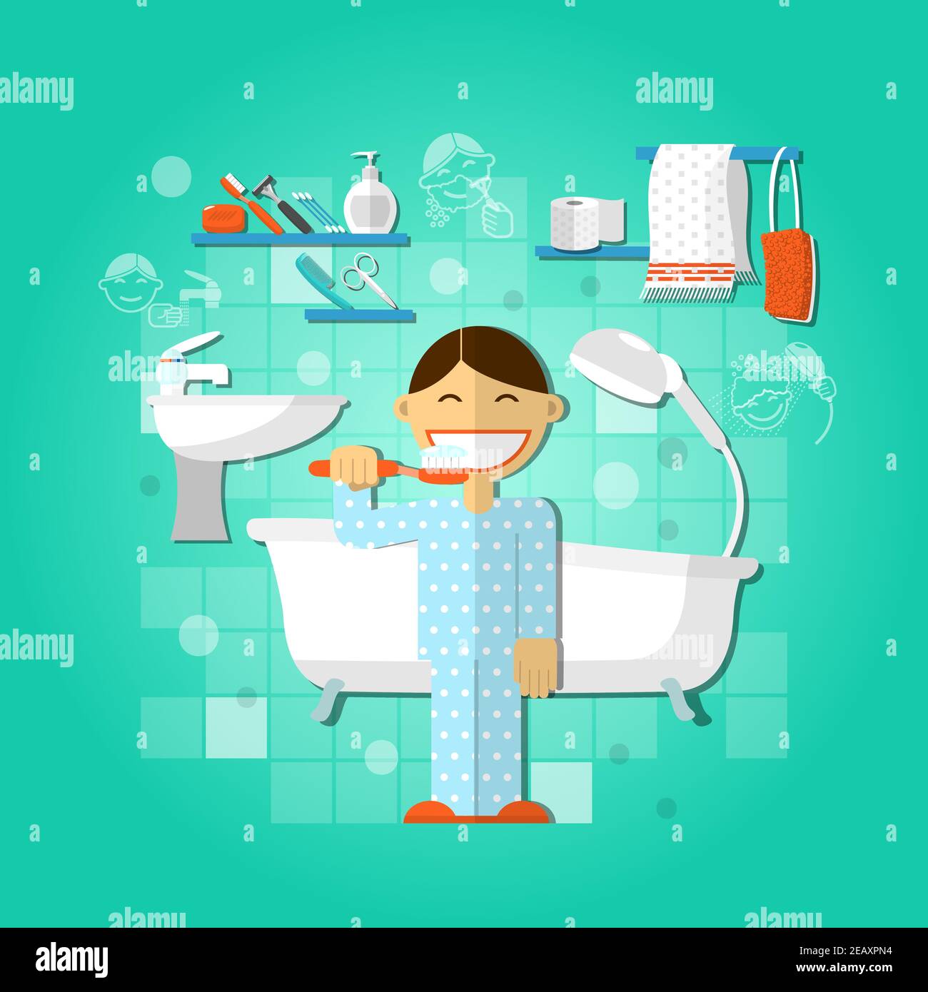 Child toilet paper Stock Vector Images - Alamy