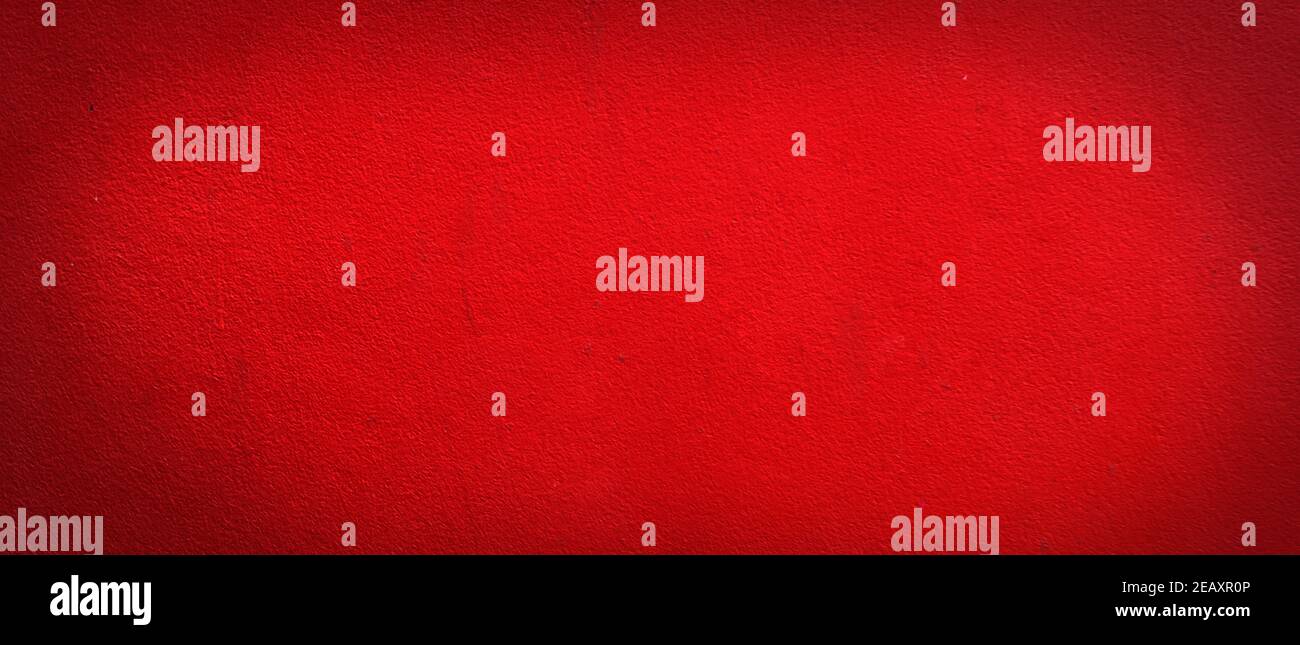 Wide panorama red wall texture for background with copy space for ...