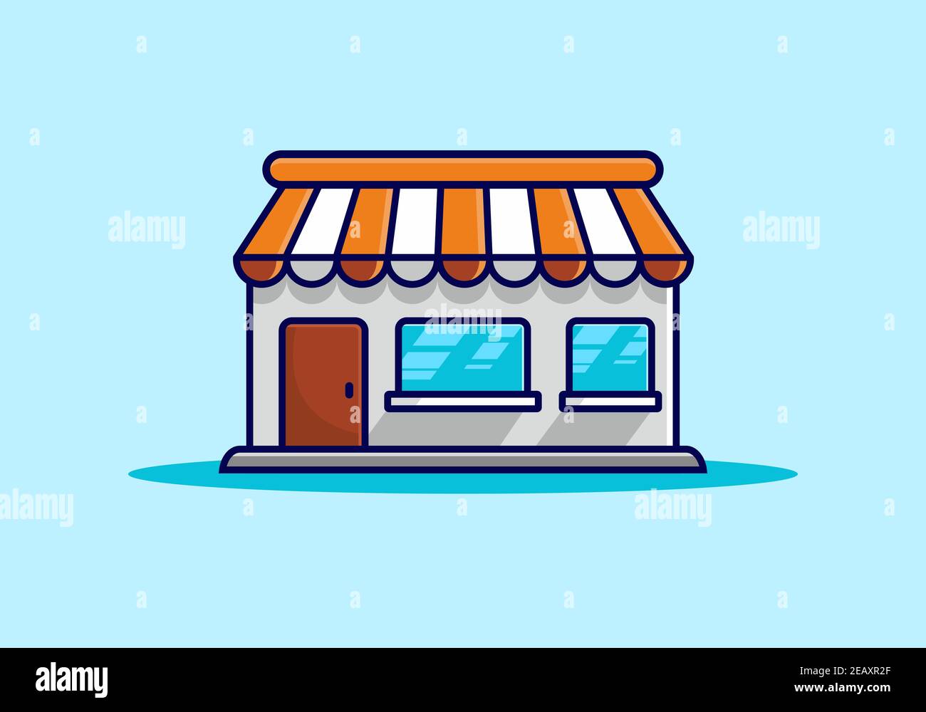 Orange window in building Stock Vector Images - Alamy