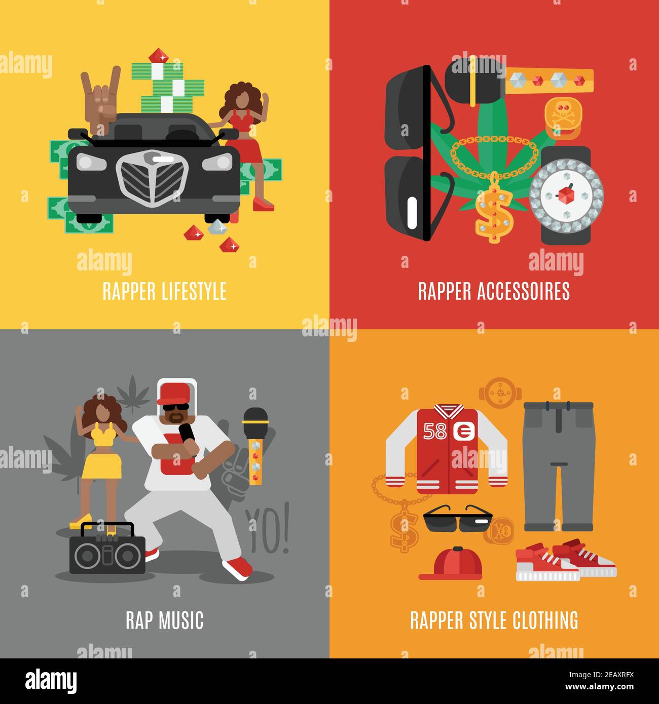 Rapper vector vectors hi-res stock photography and images - Alamy