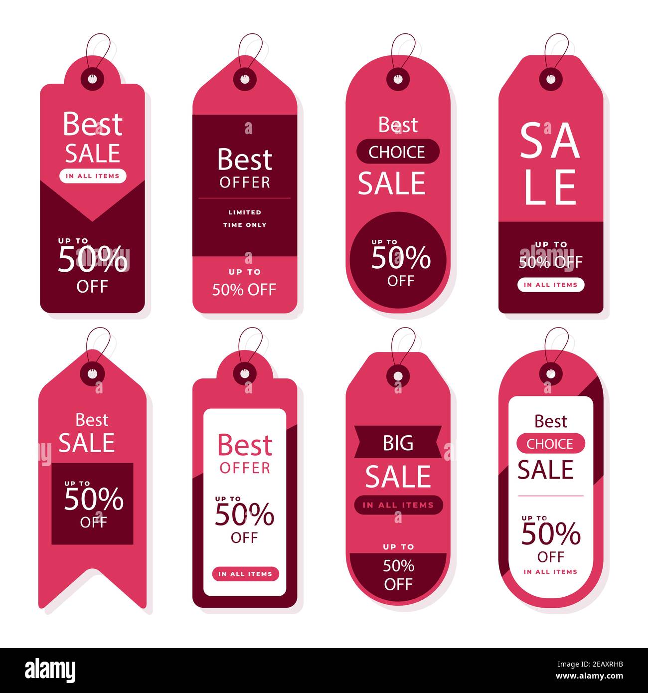 Collection of flat design sales tags Vector illustration Stock Vector ...