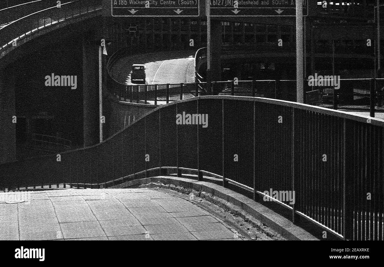The central motorway system near the Tyne bridge, Newcastle-upon-Tyne ...
