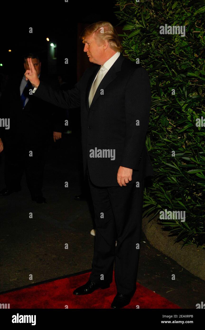 Donald J. Trump attends arrivals for DRINKS AMERICA Launches TRUMP ...