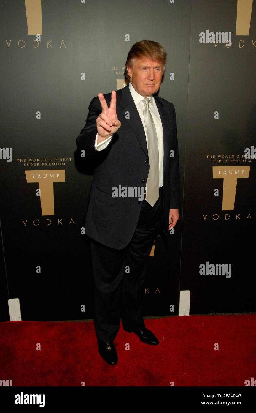 Donald J. Trump attends arrivals for DRINKS AMERICA Launches TRUMP ...