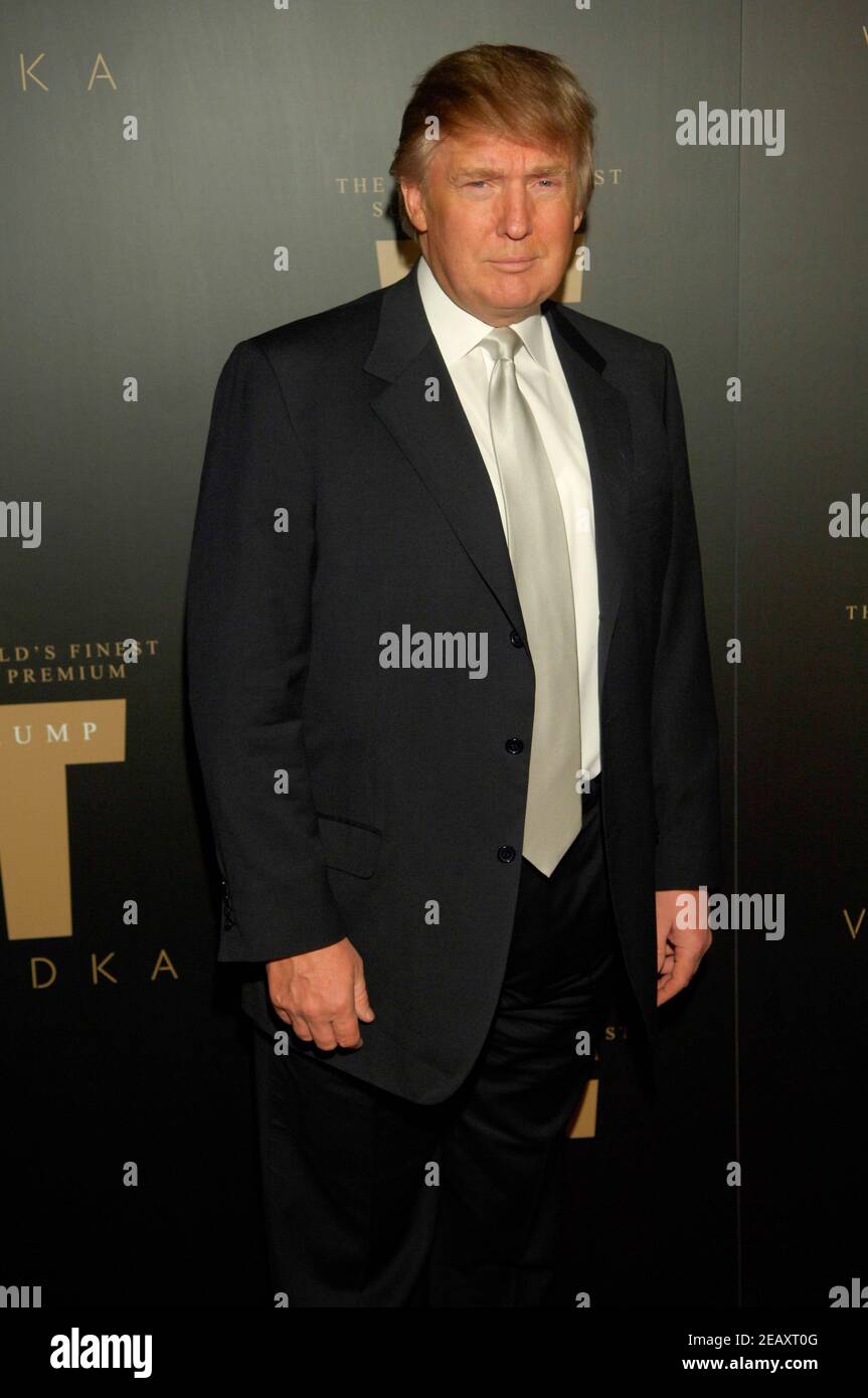 Donald J. Trump attends arrivals for DRINKS AMERICA Launches TRUMP ...