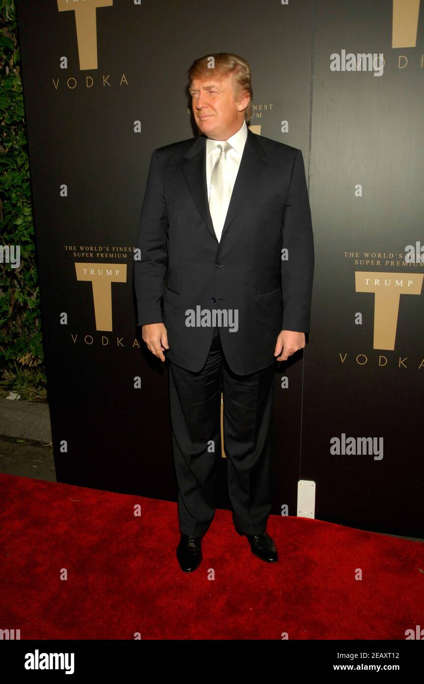 Donald J. Trump attends arrivals for DRINKS AMERICA Launches TRUMP ...