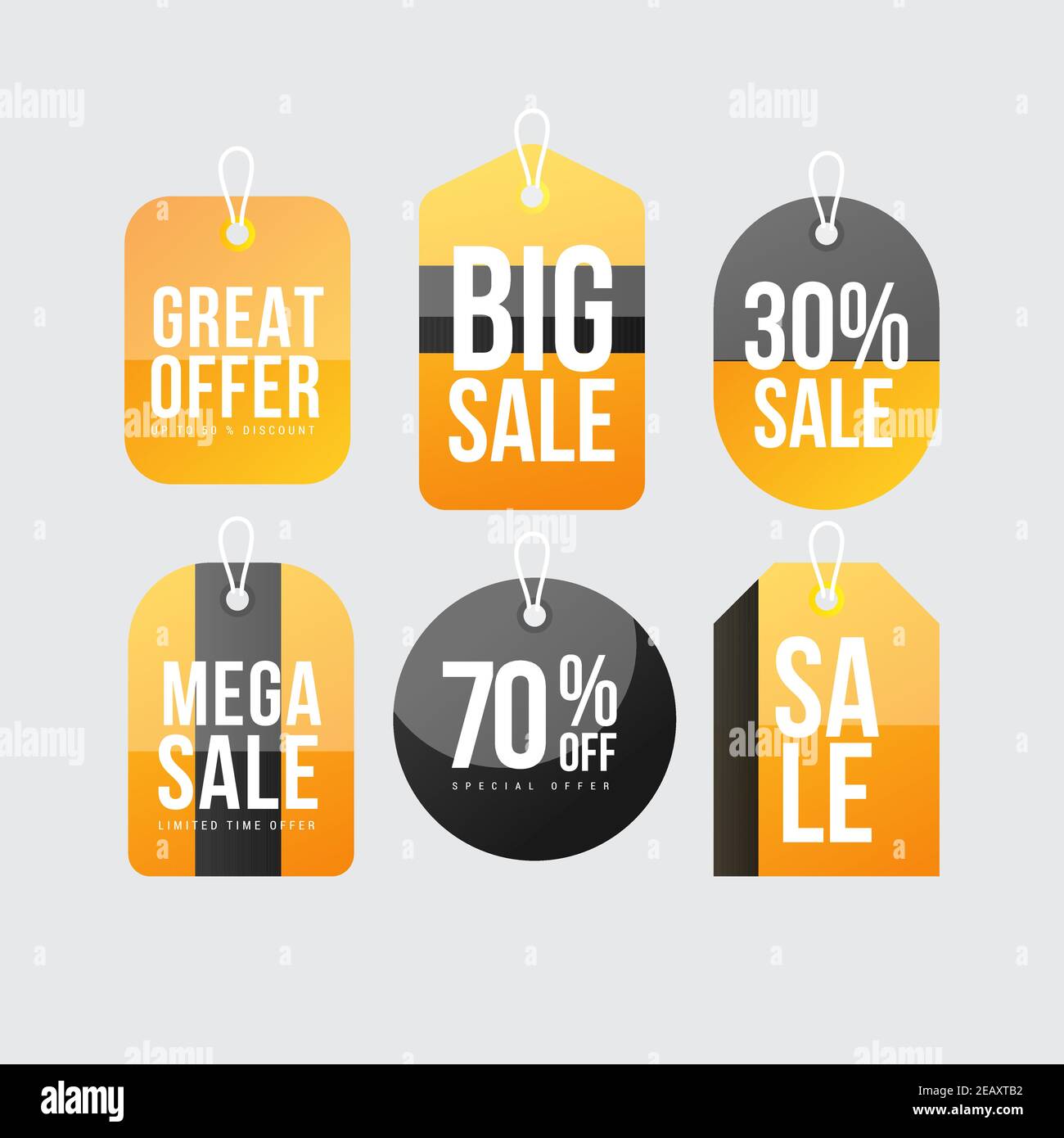 Pack of flat sales tags Vector illustration Stock Vector Image & Art ...