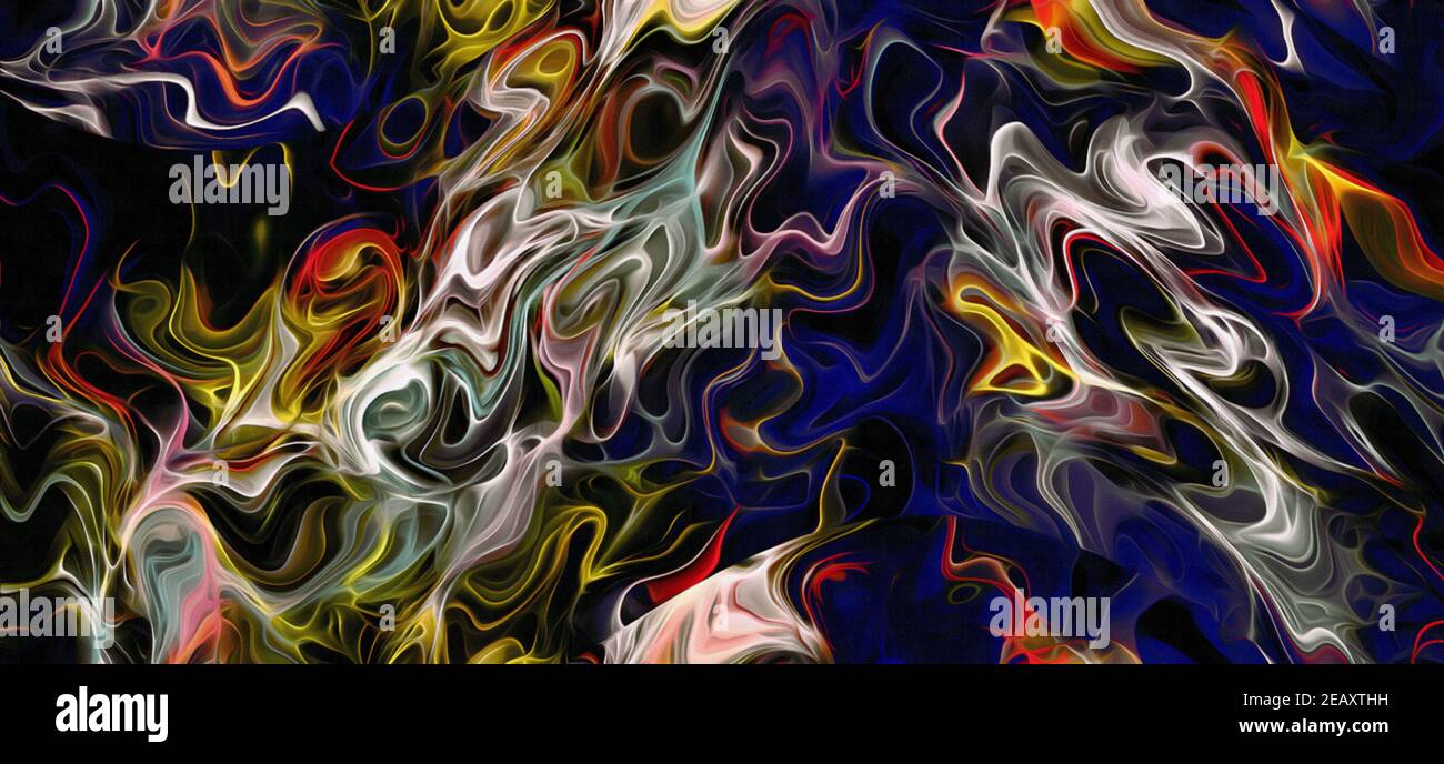 Abstract background. Psychedelic fractal, texture of brush strokes of ...