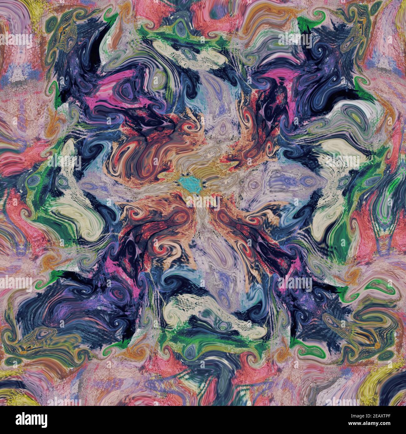 Abstract background. Psychedelic fractal, texture of brush strokes of ...