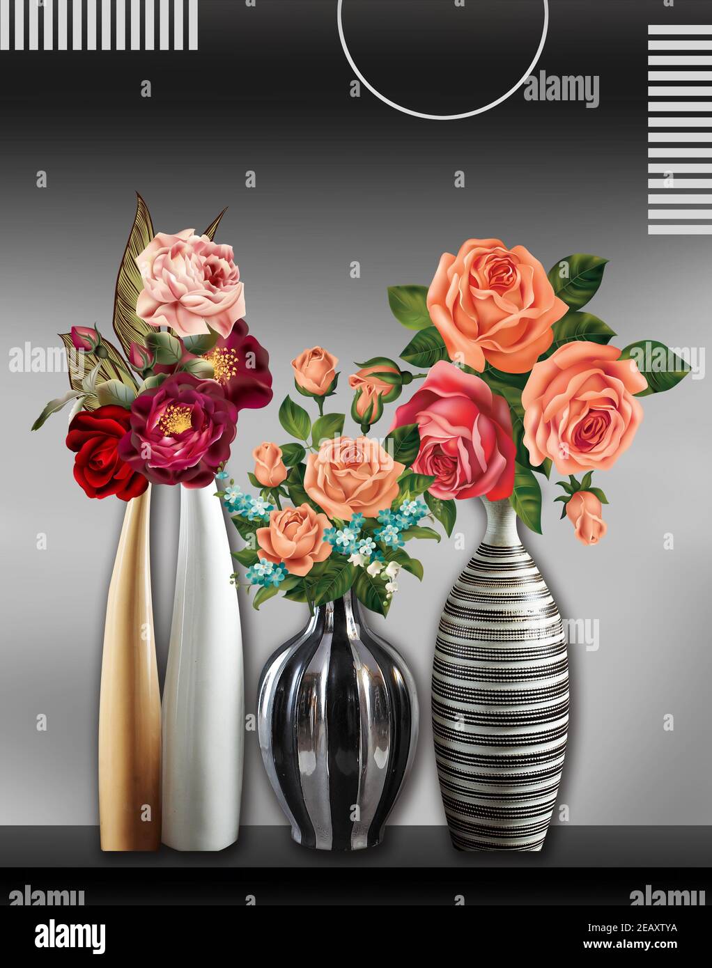 3d Glass Rose Wallpapers