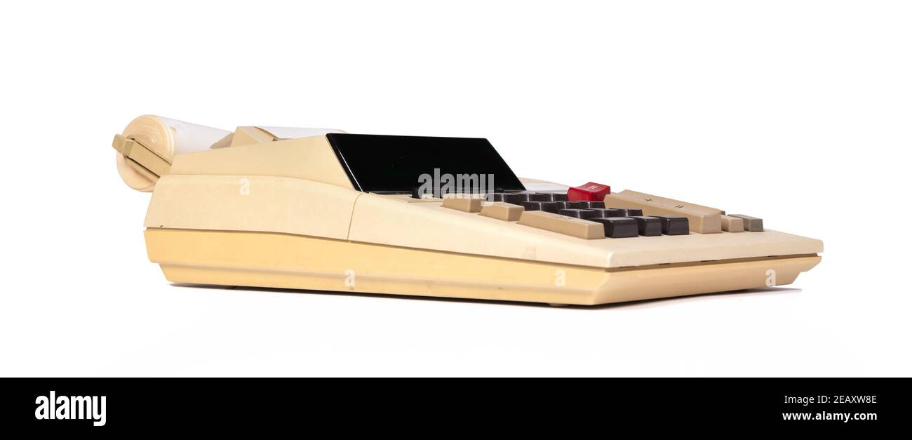Old fashioned calculator Cut Out Stock Images & Pictures - Alamy