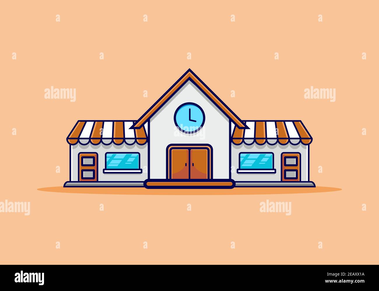 Big building facade Stock Vector Images - Alamy