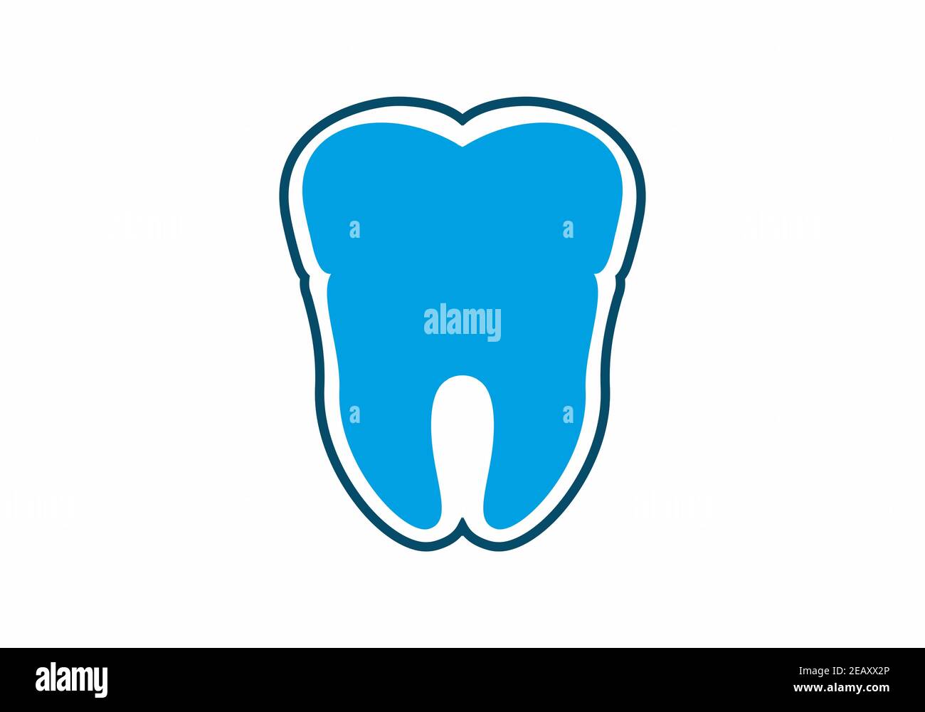 Blue tooth with outline design Stock Vector Image & Art - Alamy