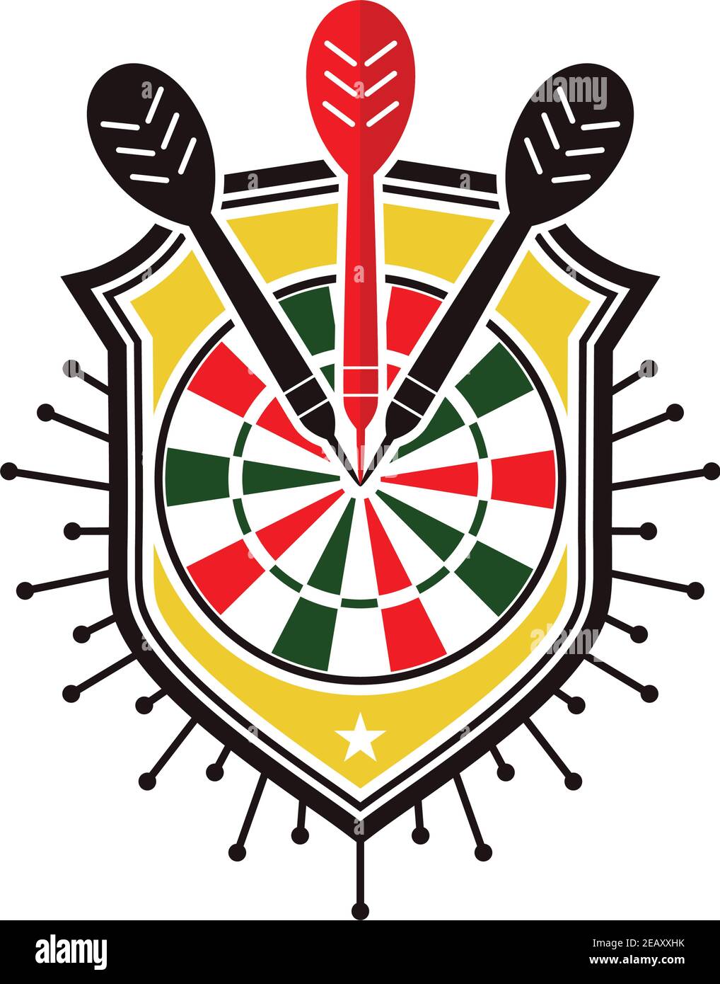 dark board archery shield logo your company Stock Vector Image & Art ...