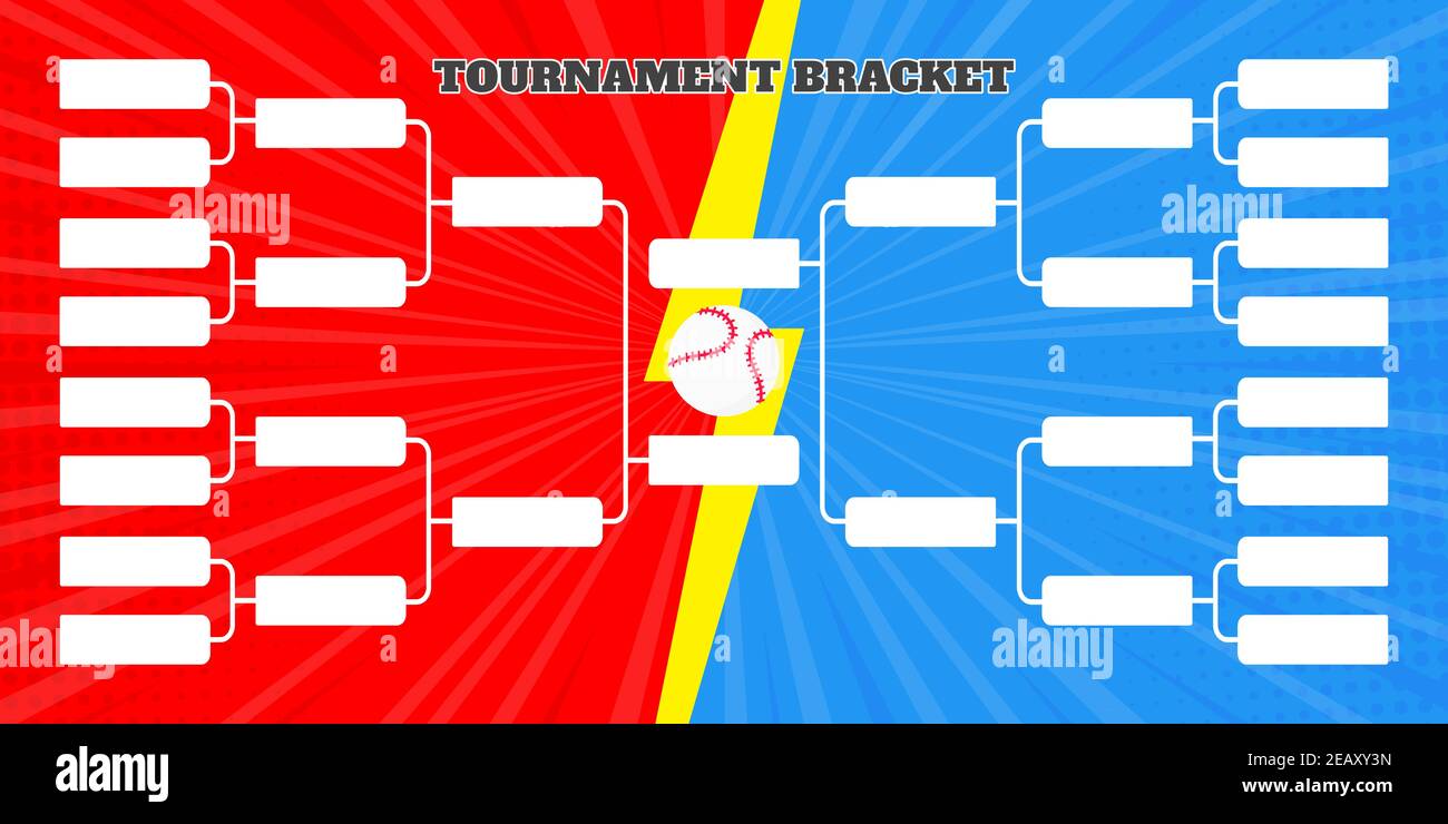 16 team tournament bracket championship template flat style design ...