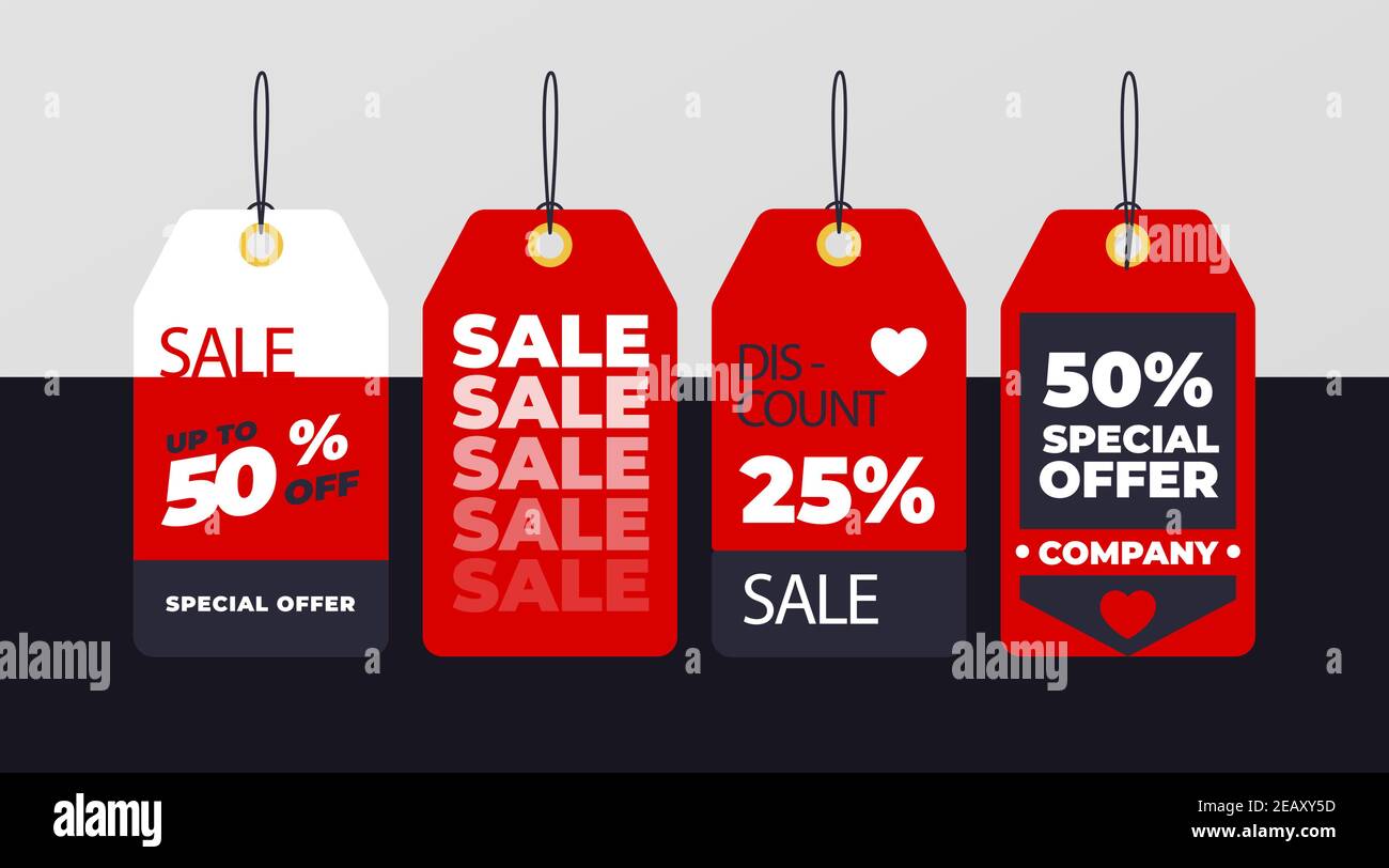 Flat design sales tag set Vector illustration Stock Vector Image & Art - Alamy