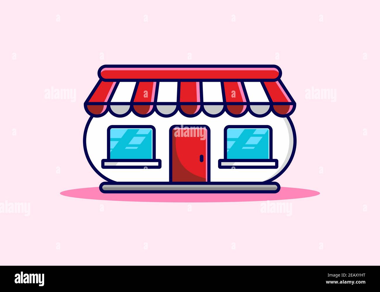 Red facade modern building Stock Vector Images - Alamy