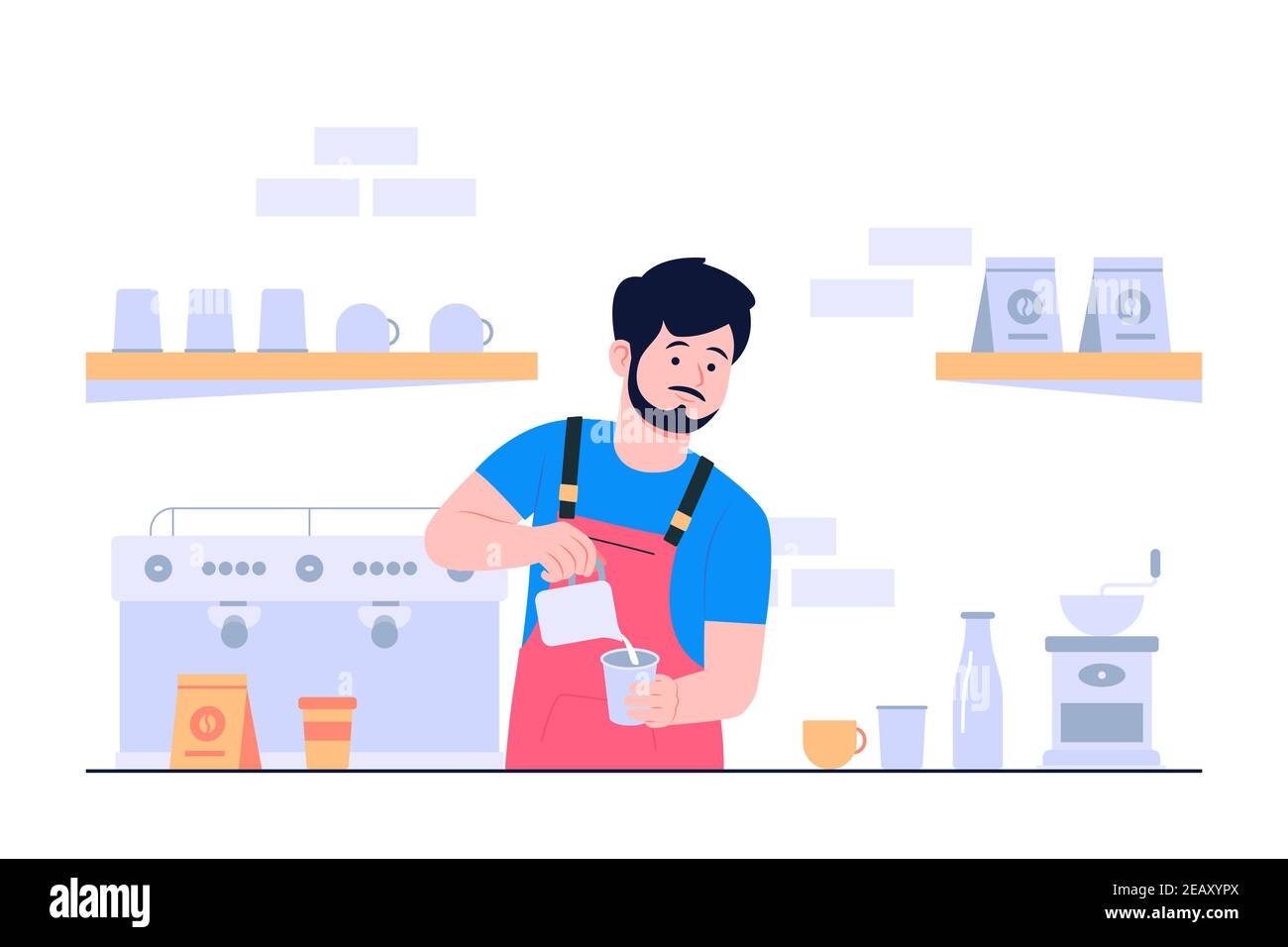 Barista morning Cut Out Stock Images & Pictures - Alamy