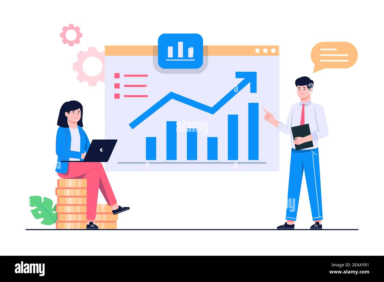 Data analysis vector Cut Out Stock Images & Pictures - Alamy