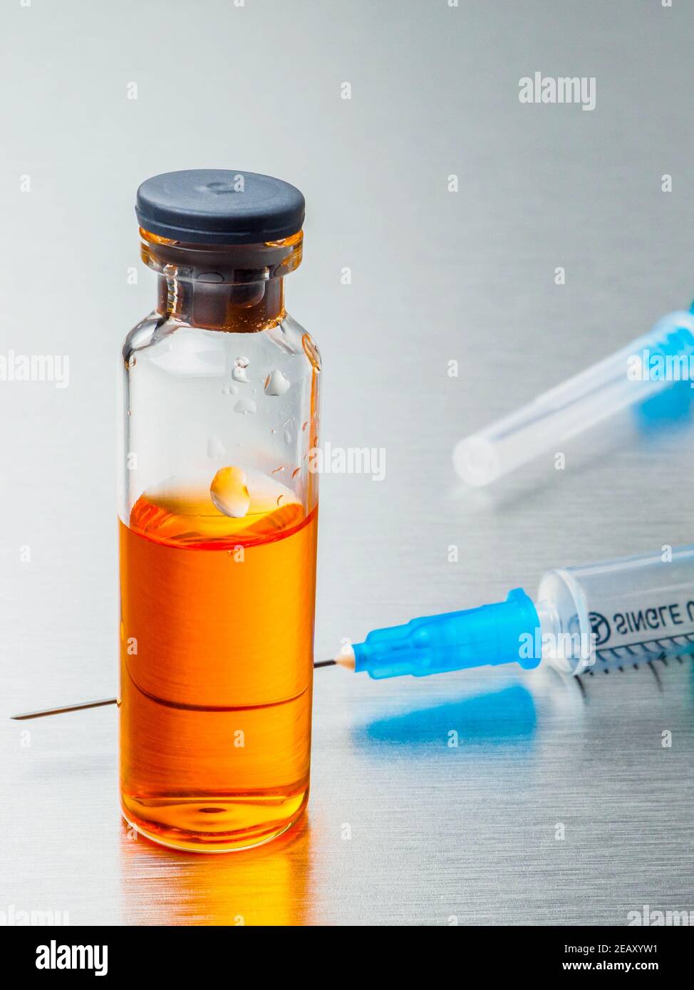 Selective focus. Virus vaccination medical concept. Close-up shot of ...