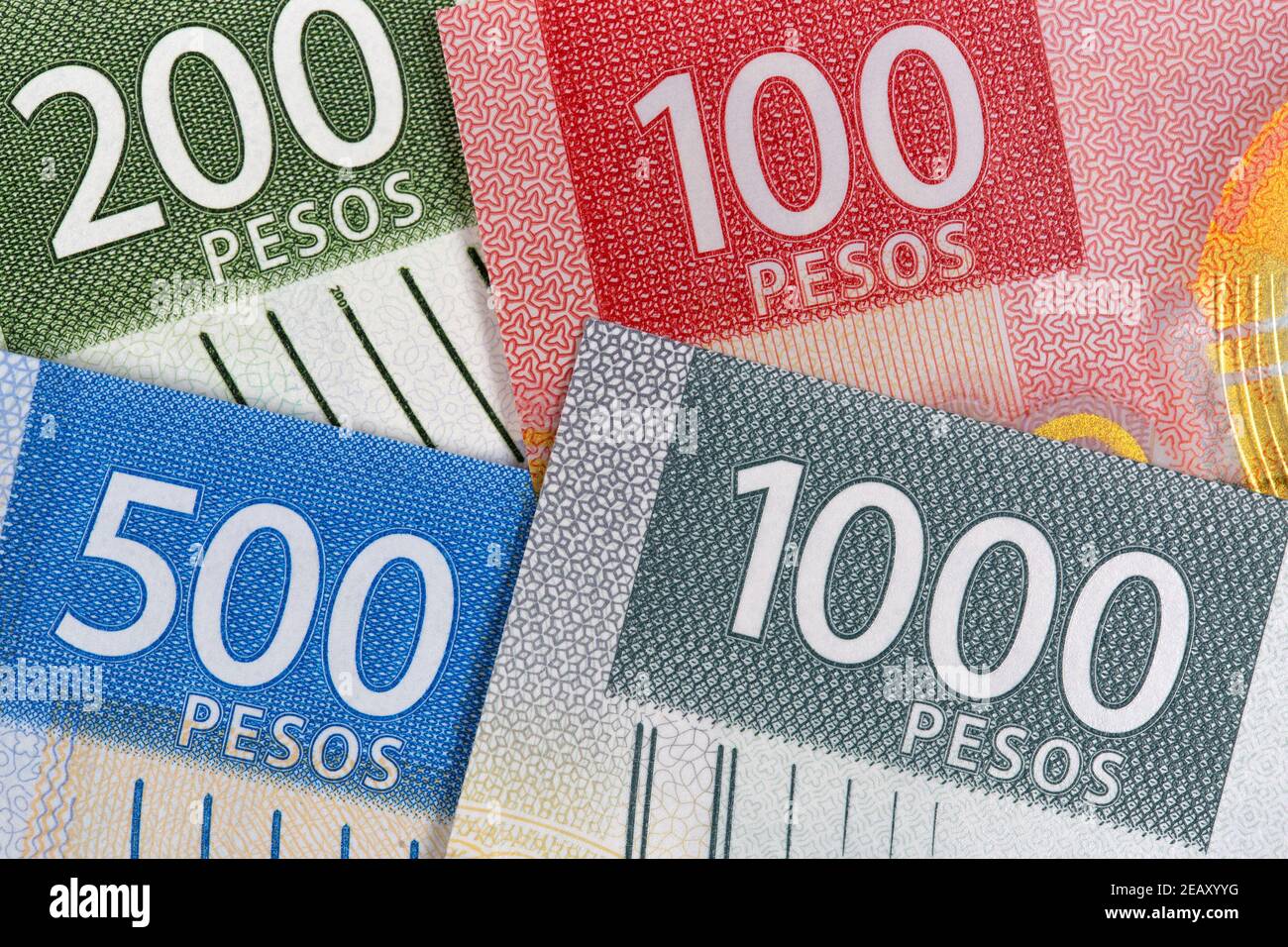 Mexican Peso a new series of banknotes Stock Photo - Alamy