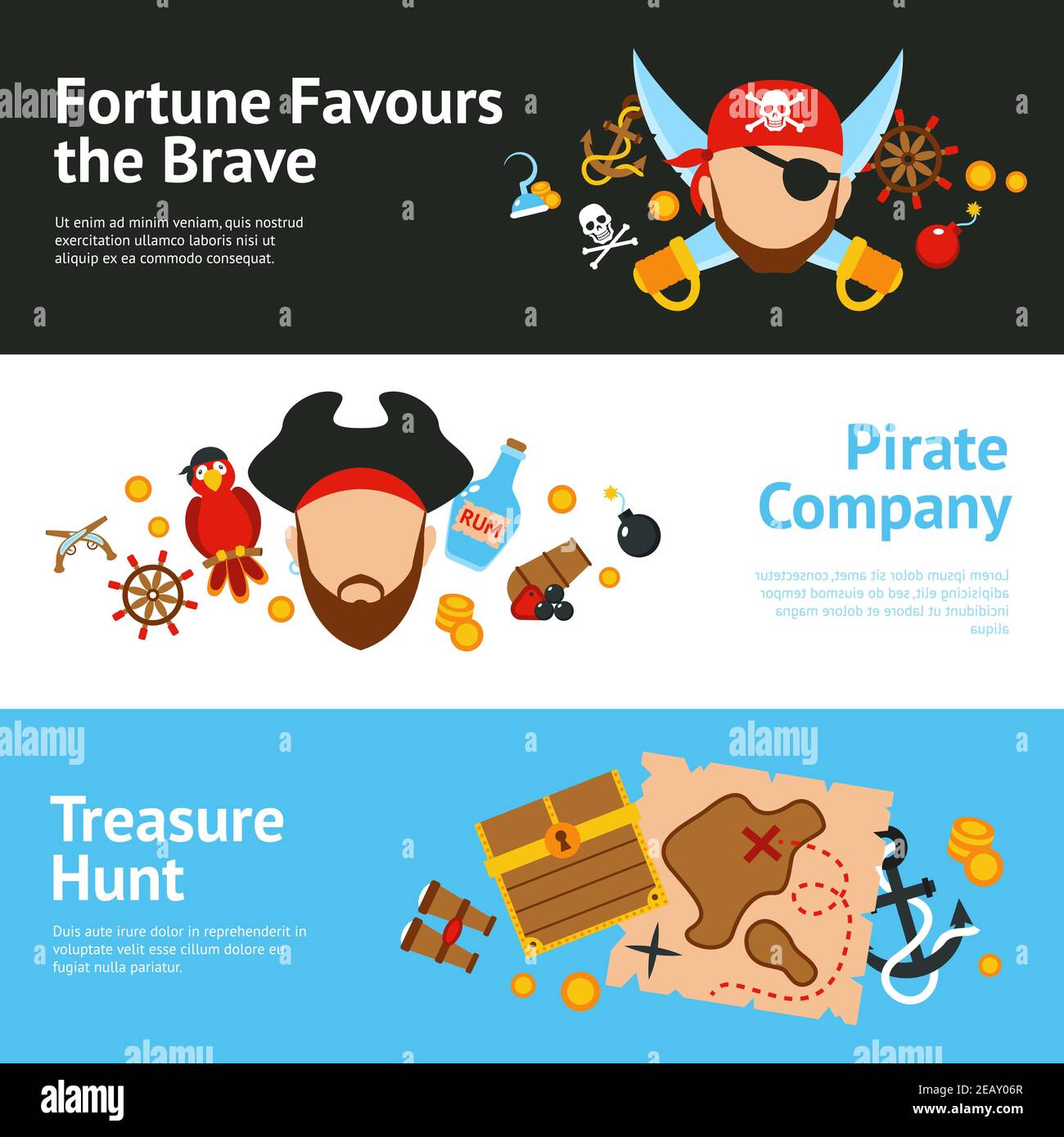 Pirates adventure hunt for lost treasure sailing cruise advertisement ...