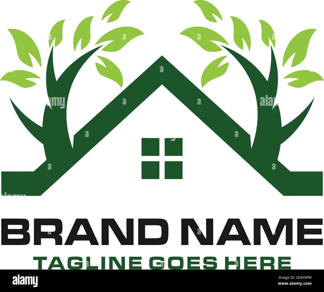 home logo with trees your company Stock Vector Image & Art - Alamy