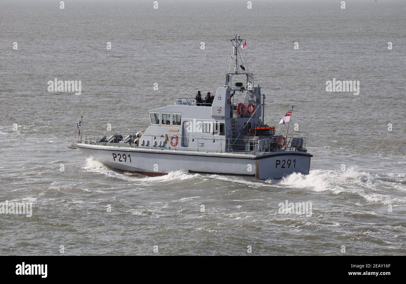 The Royal Navy Fast Training Boat HMS PUNCHER pictured in the Solent ...