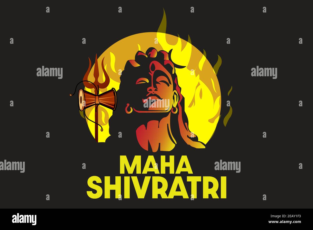 Illustration Of Happy Maha Shivratri Greeting Card Designs Stock Vector ...