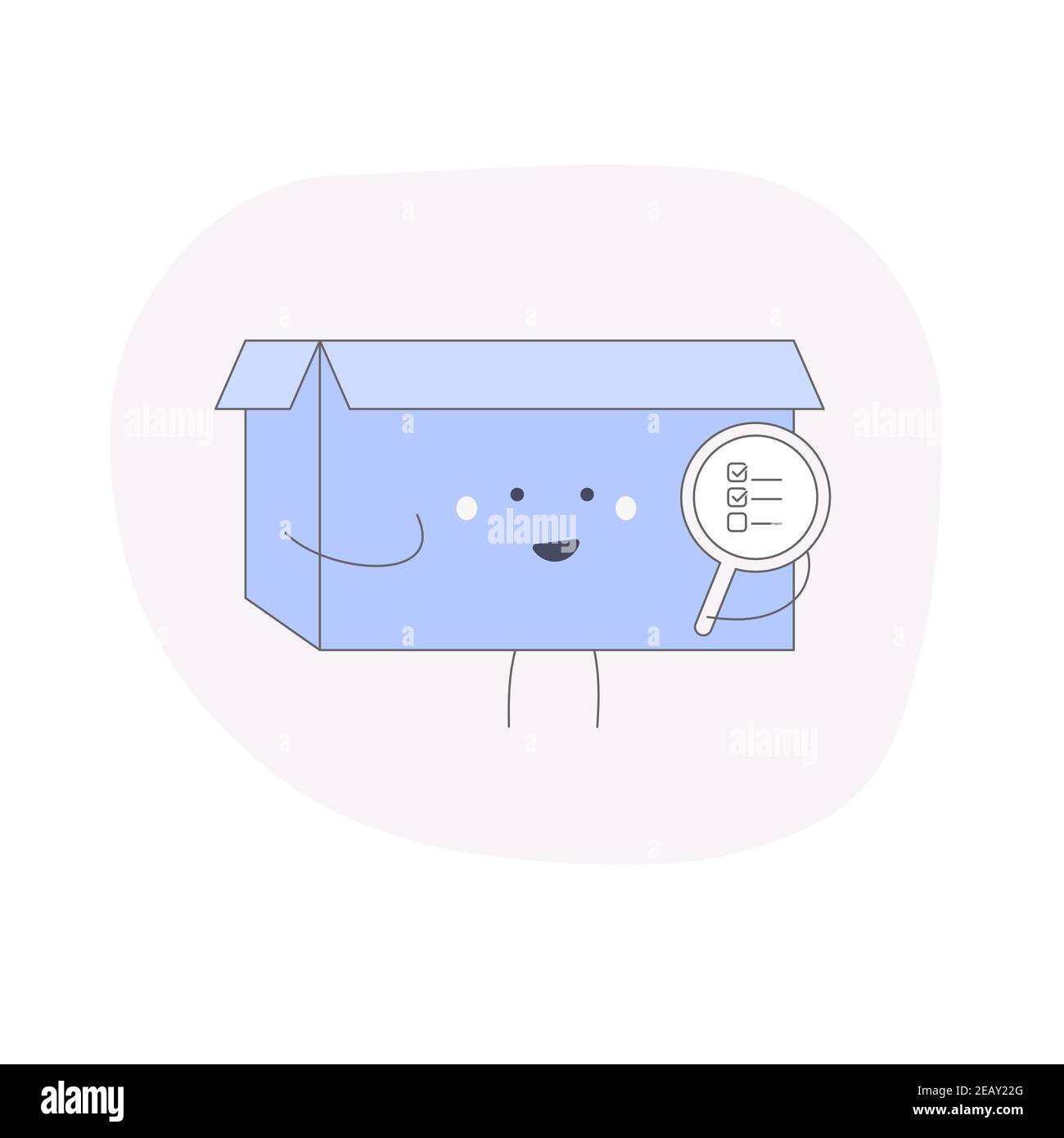 Cartoon character to do list. Blue background. Isolated background ...
