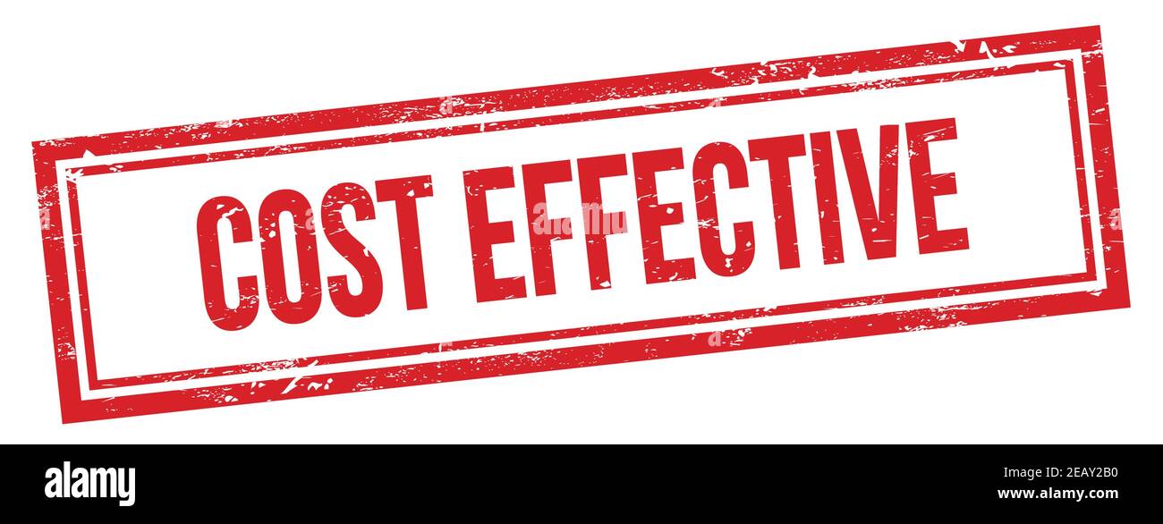 COST EFFECTIVE text on red grungy vintage rectangle stamp Stock Photo ...