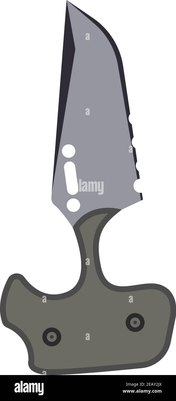 Self-defense push knife vector isolated on white background Stock ...